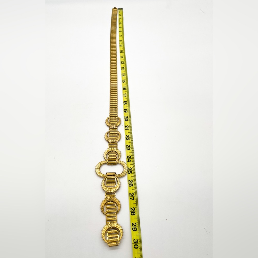 1960's Middle Eastern Inspired Goldlink Belt - Gem